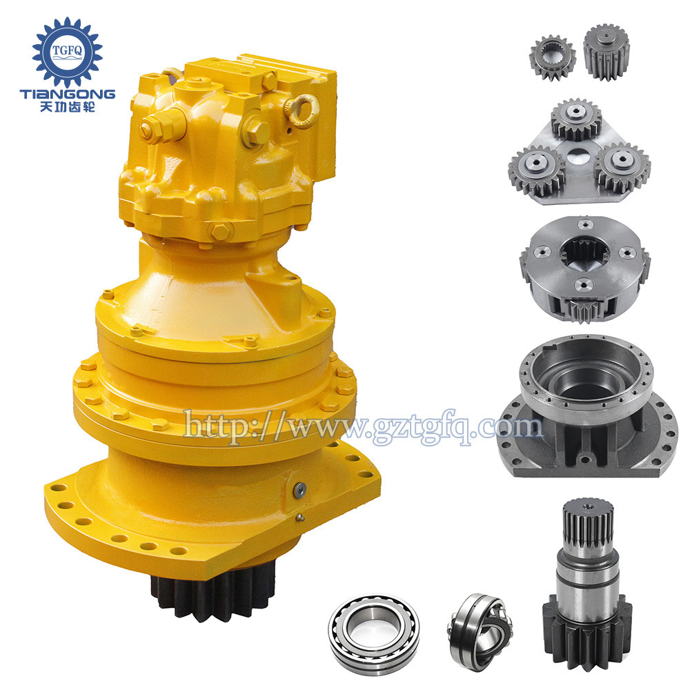 PC200-7 Steel Polished Excavator Swing Gearbox With Motor Spare Part ...