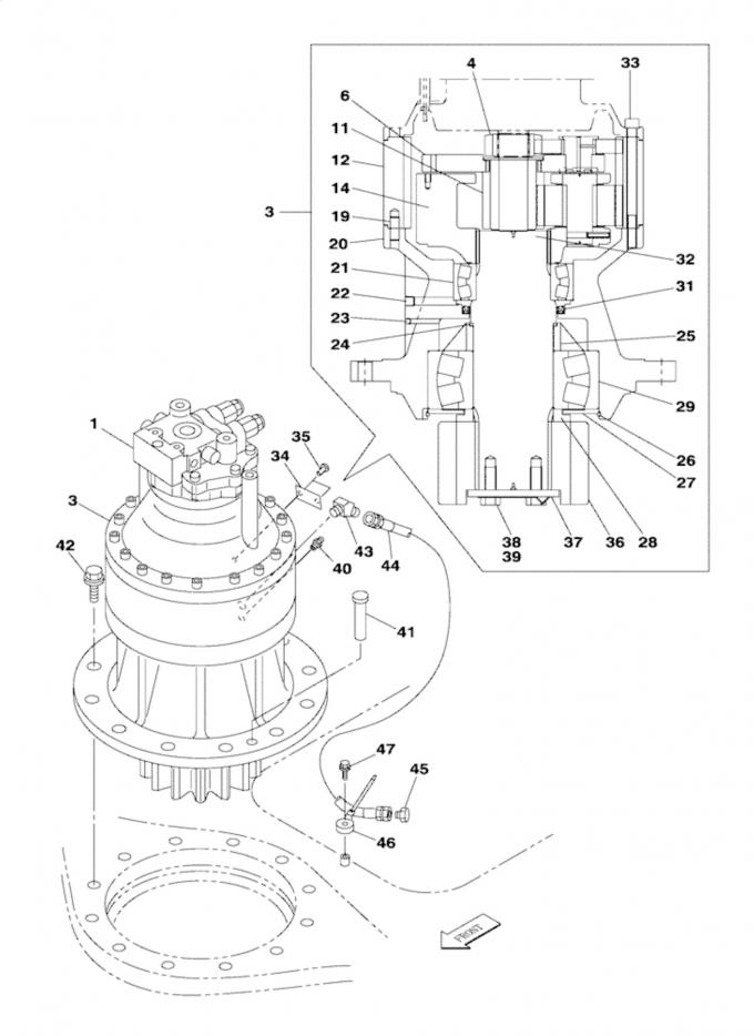Sumitomo CX460 CX470 SH460 Excavator Swing Gearbox